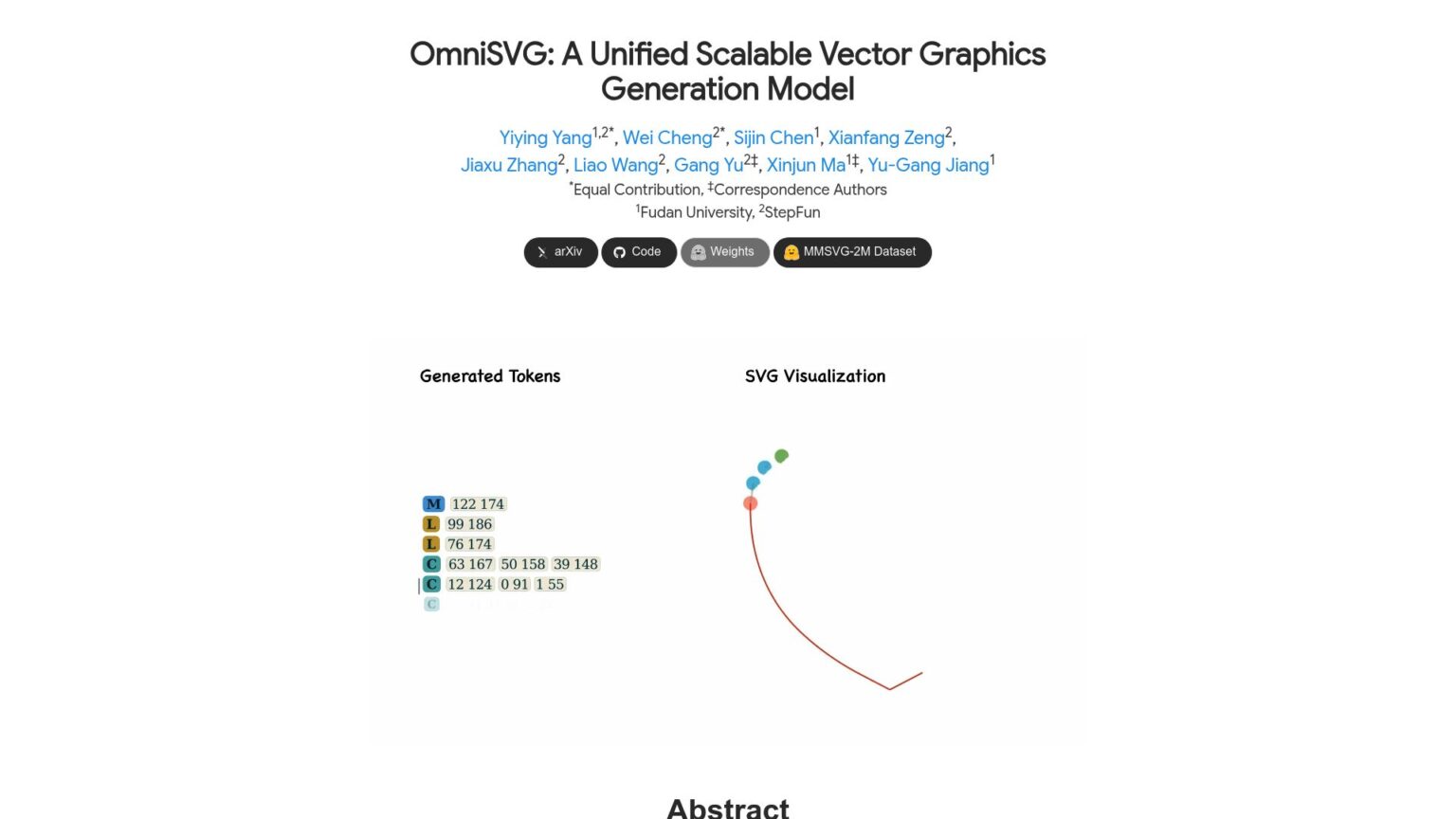 OmniSVG: a Unified Scalable Vector Graphics Generation Model – Designerr.co
